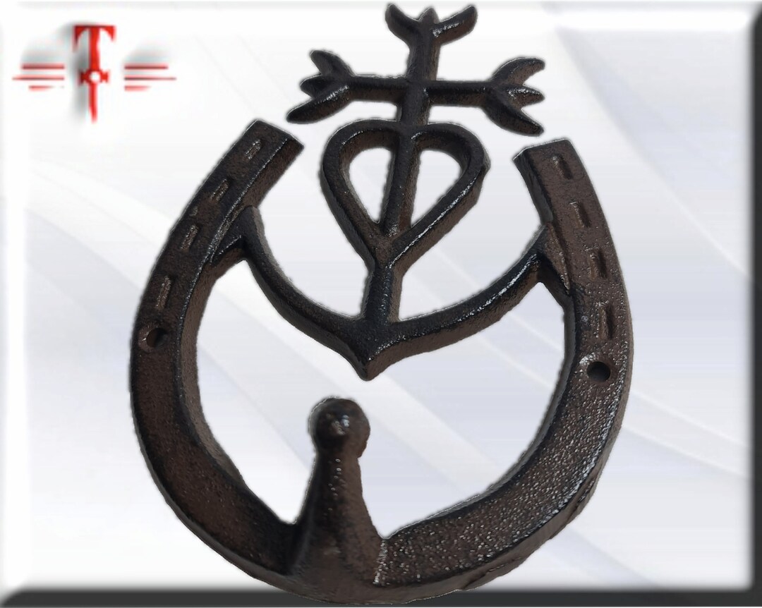 Buy Pomba Gira Iron Symbol With Horseshoe, Hanger, Candomble, Kimbisa ...