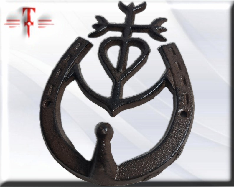 Iron Symbol of Pomba Gira With Horseshoe, Hanger, Candomblé, Kimbisa ...
