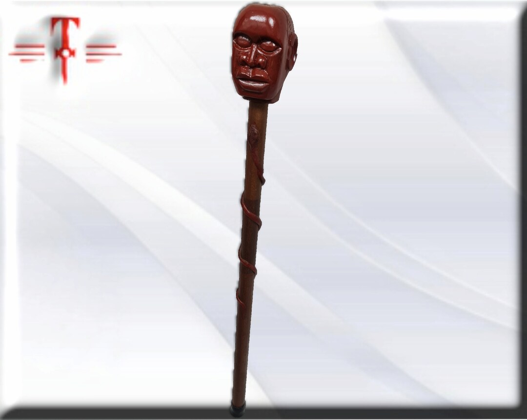 African Eggun Carrying Staff With Snake, Santeria, Palo Mayombe, Voodoo ...