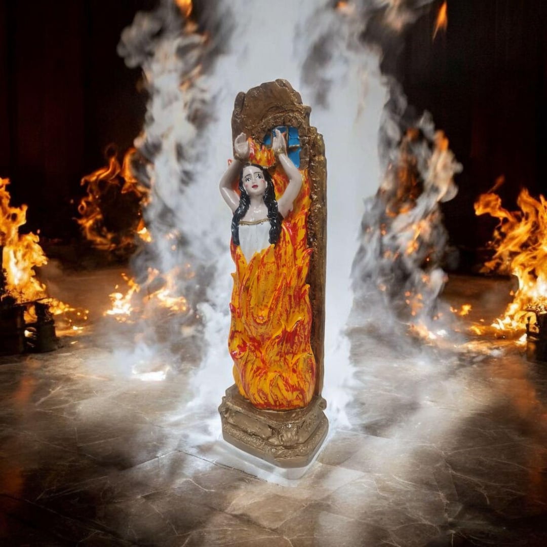 Statue of the Lonely Soul, Soul of Purgatory, Forsaken Soul. Catholic ...