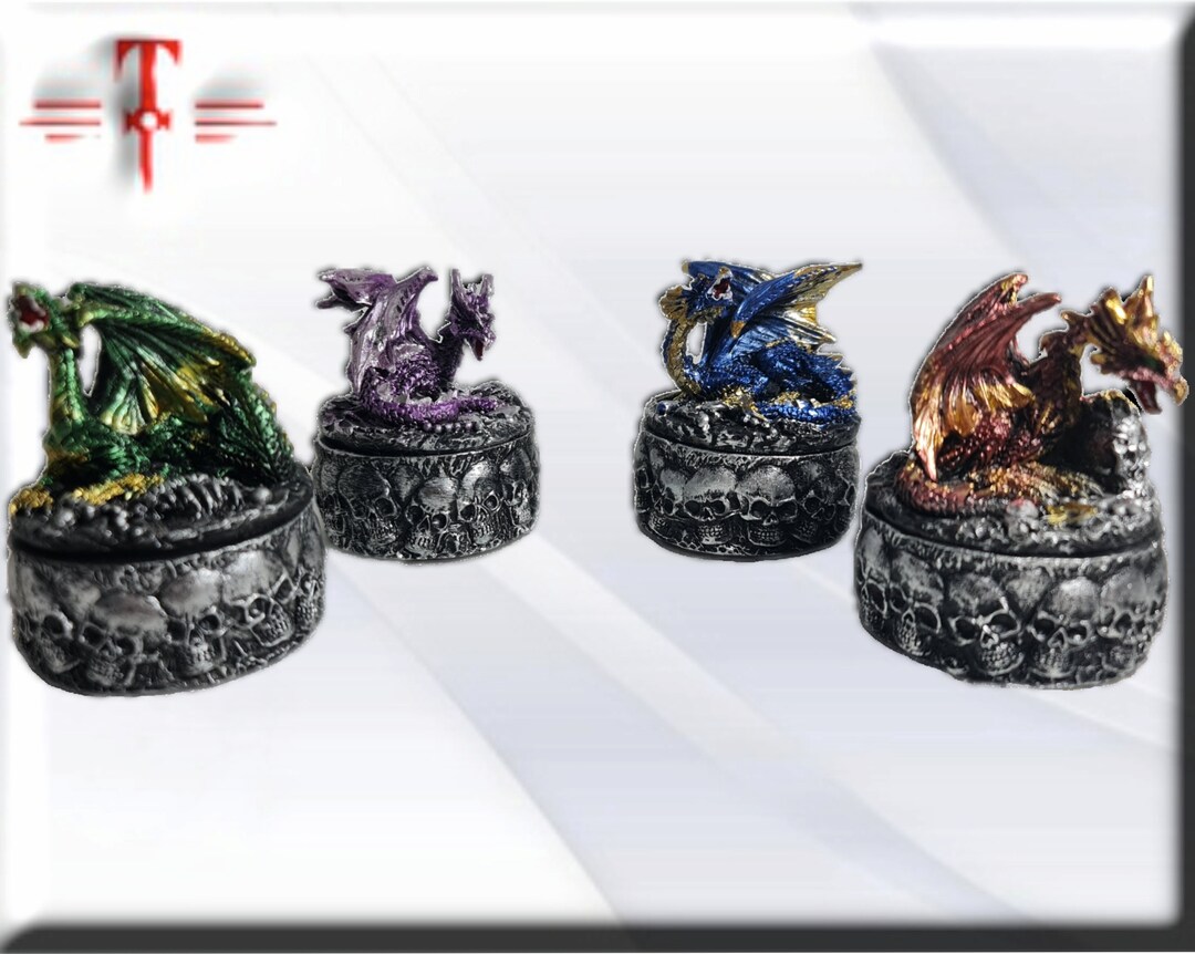 Set 4 Boxes Fire Dragon Maximum Quality Resin Statue, Quality ...