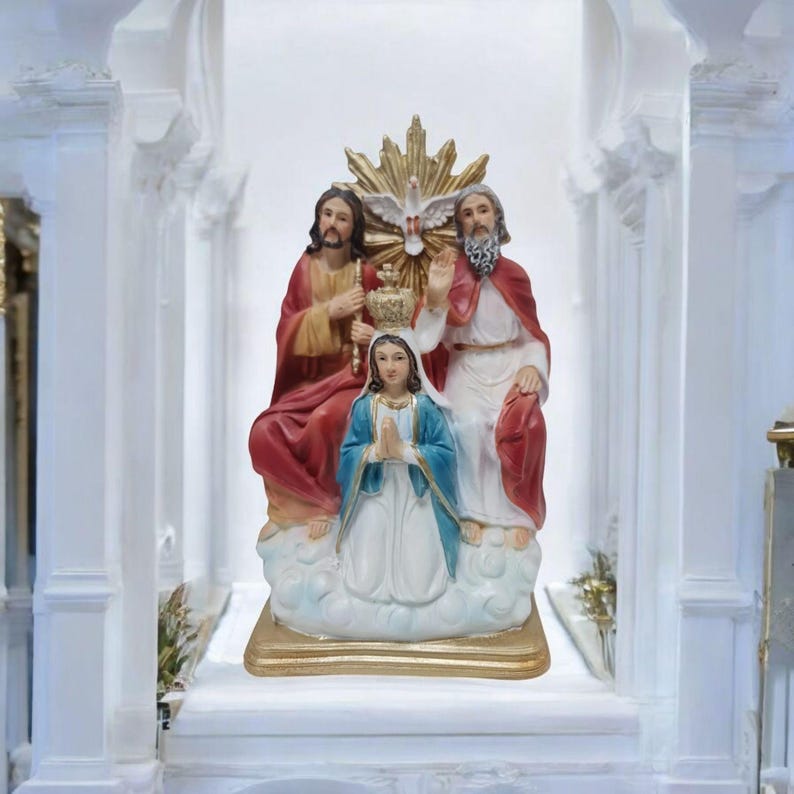 Holy Trinity With Virgin Mary, Catholic Saints and Virgins, Religious ...