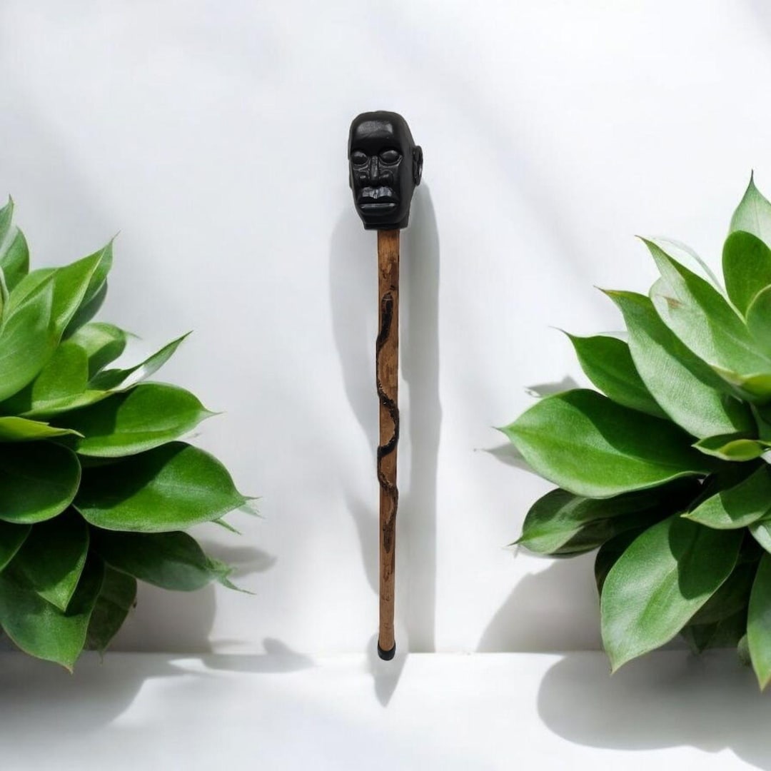 African Eggun Carrying Staff With Snake, Santeria, Palo Mayombe, Voodoo ...