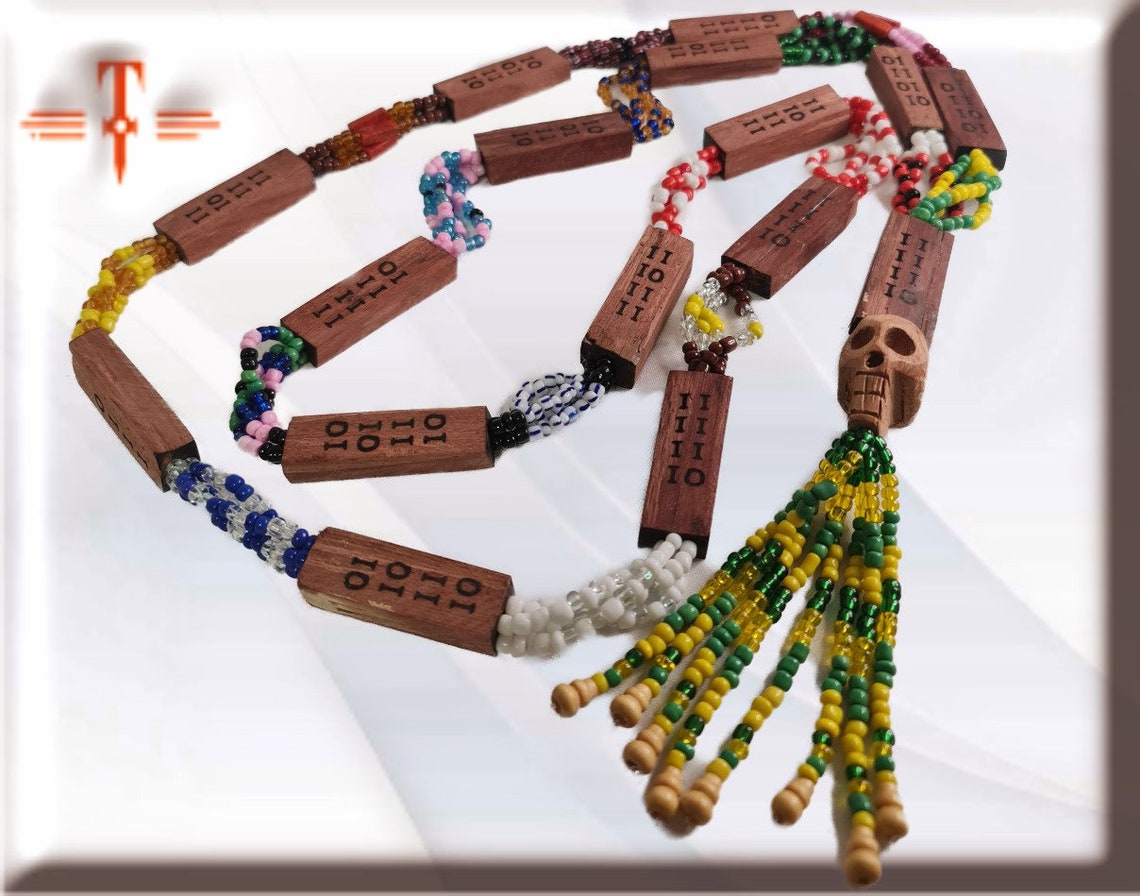 Collar Ogbe Yonó madera de Acana Babalawo Santeria Palo | Etsy