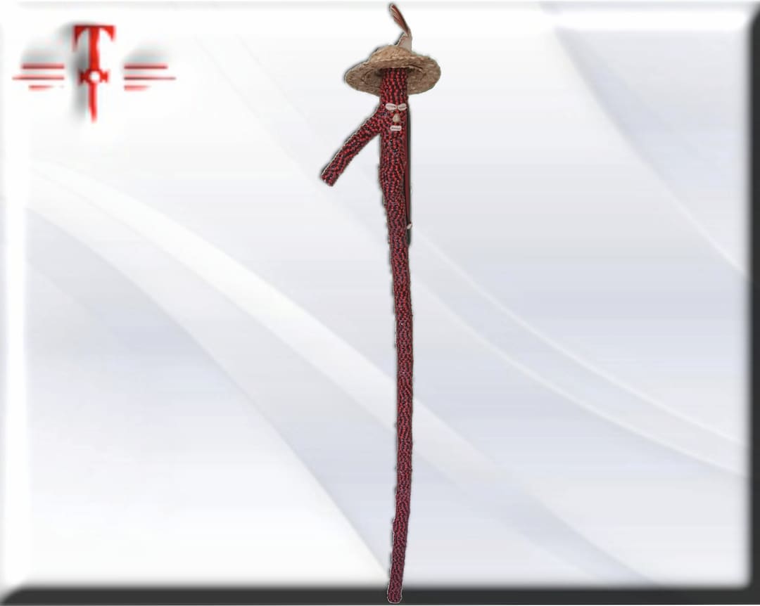 Large Eleguá Garabato, Santeria Lined Exu, Staff of the Deity of the ...