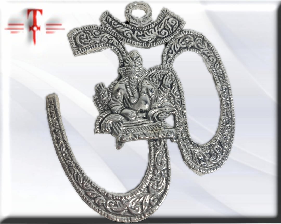 Wall Hanging Symbol OM God Ganesha Ganesh Silver Color - Etsy