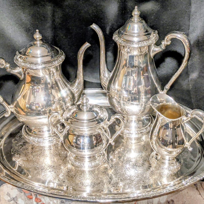 Vintage 5 Piece Tea Set - Etsy