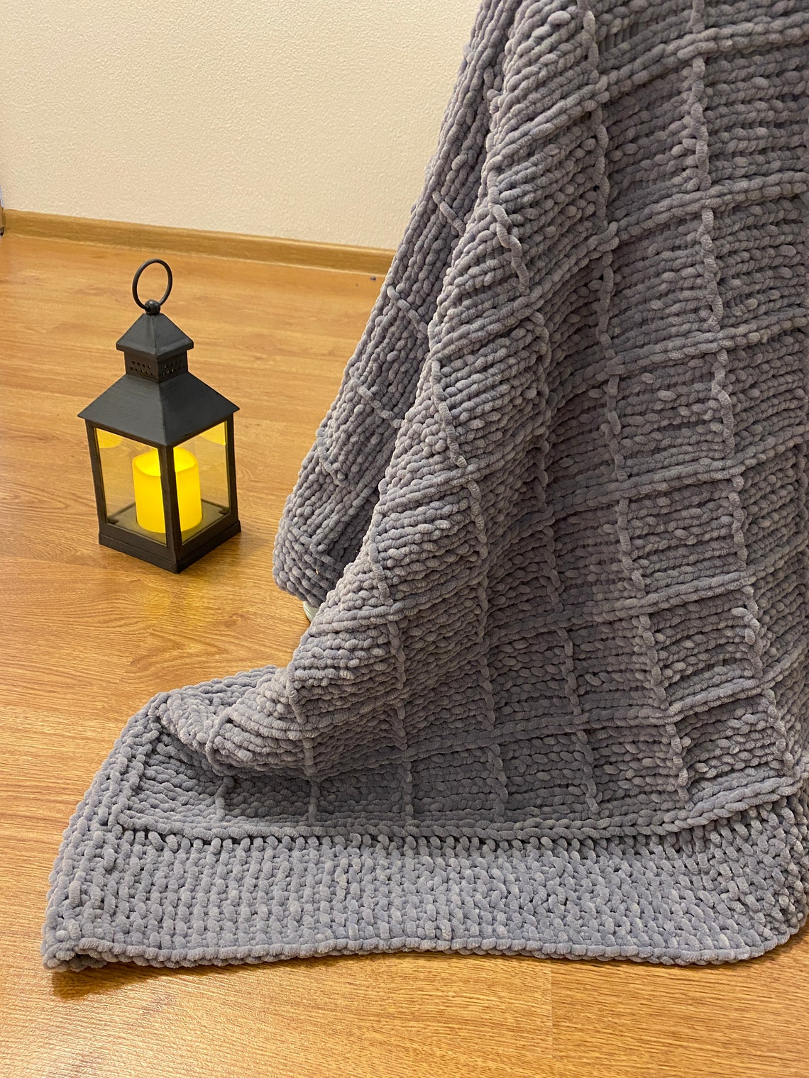 Easy Knitting Pattern Baby Square Blanket for Beginners Fast | Etsy