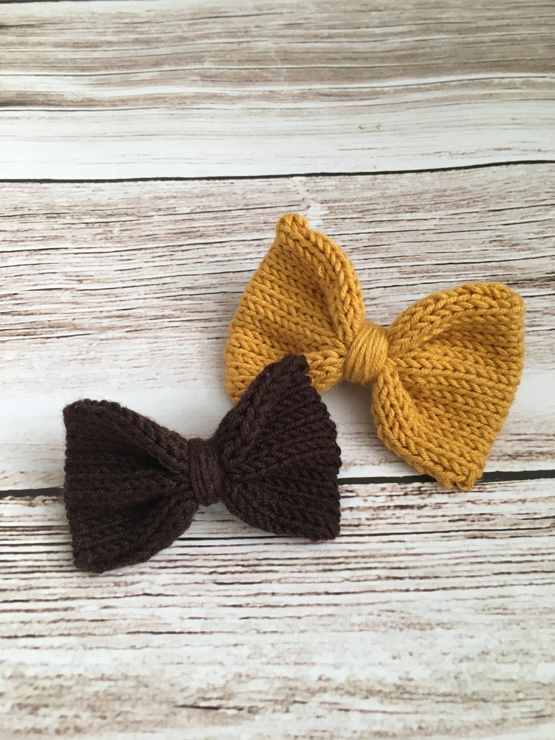 Knitting Pattern Bow Hair Accessory, Easy Knit Pattern for Beginners - Etsy