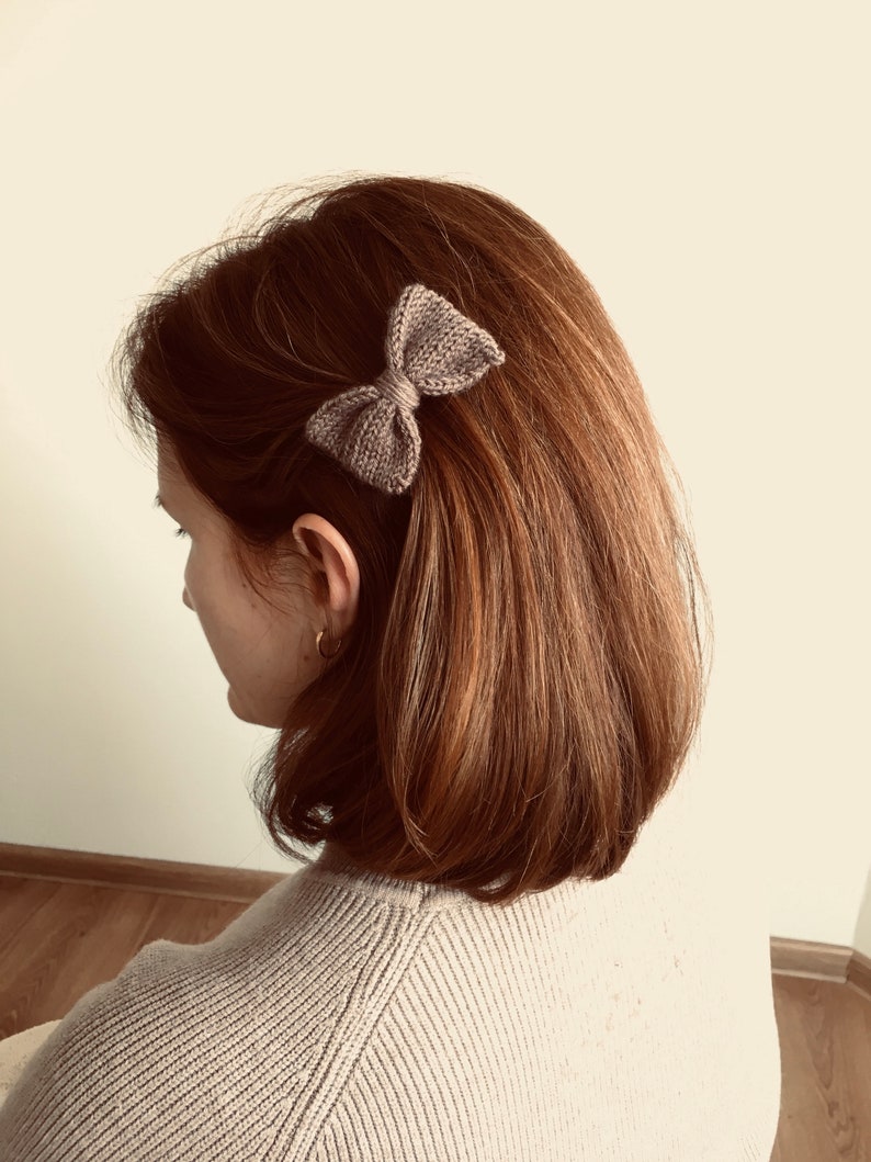 Knitting Pattern Bow Hair Accessory, Easy Knit Pattern for Beginners - Etsy