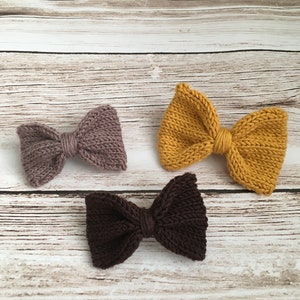 Knitting Pattern Bow Hair Accessory, Easy Knit Pattern for Beginners - Etsy