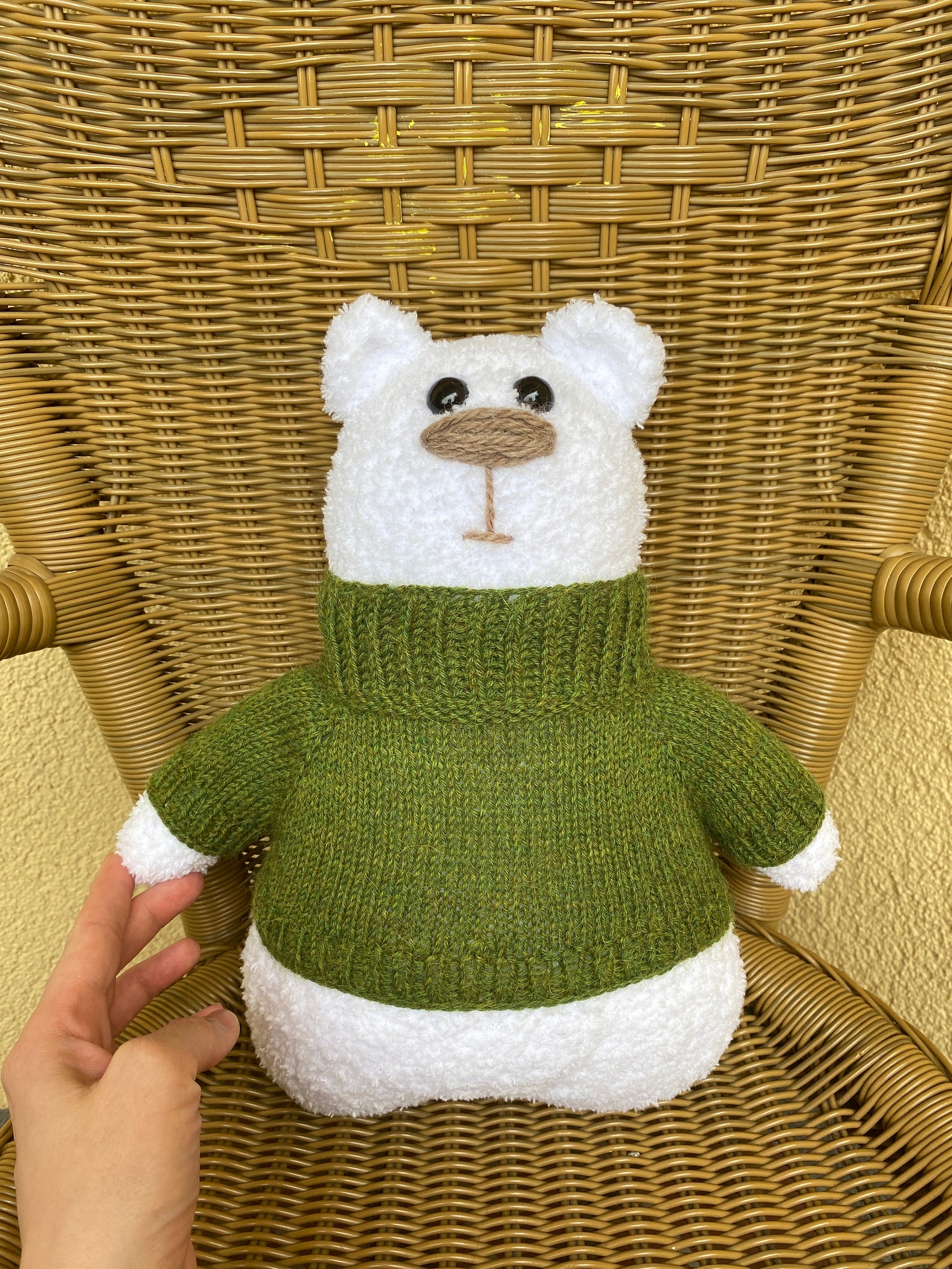 Bo the Bear Knitted Pattern Cute and Soft Teddy Bear in Sweater - Etsy