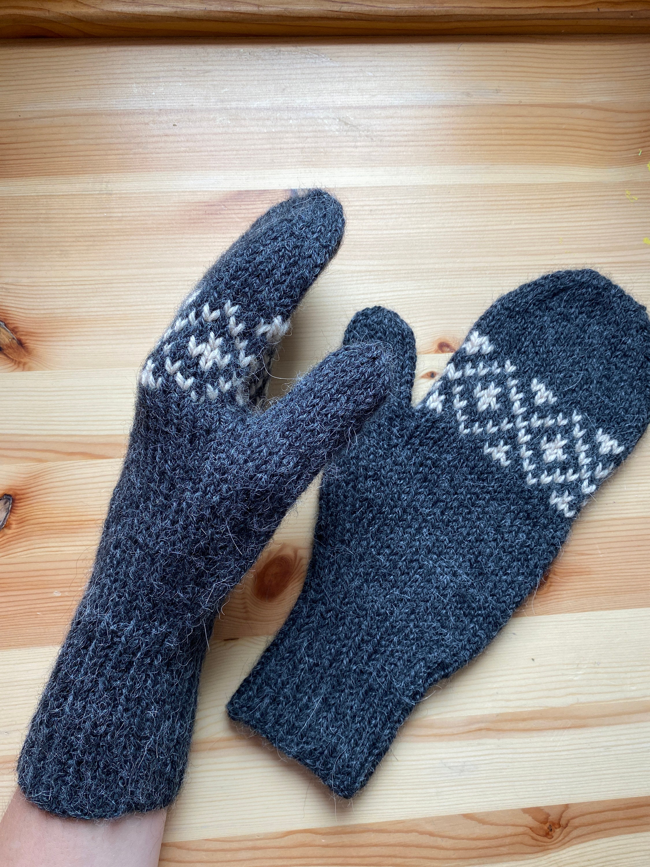 Hand Knitted Mittens • Norwegian Design • Hygge Mittens - Etsy