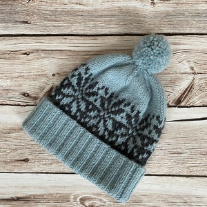 Nordic Snowflake Hat Knitting Pattern: Colorwork Wool Knit (PDF Pattern) - Etsy Canada