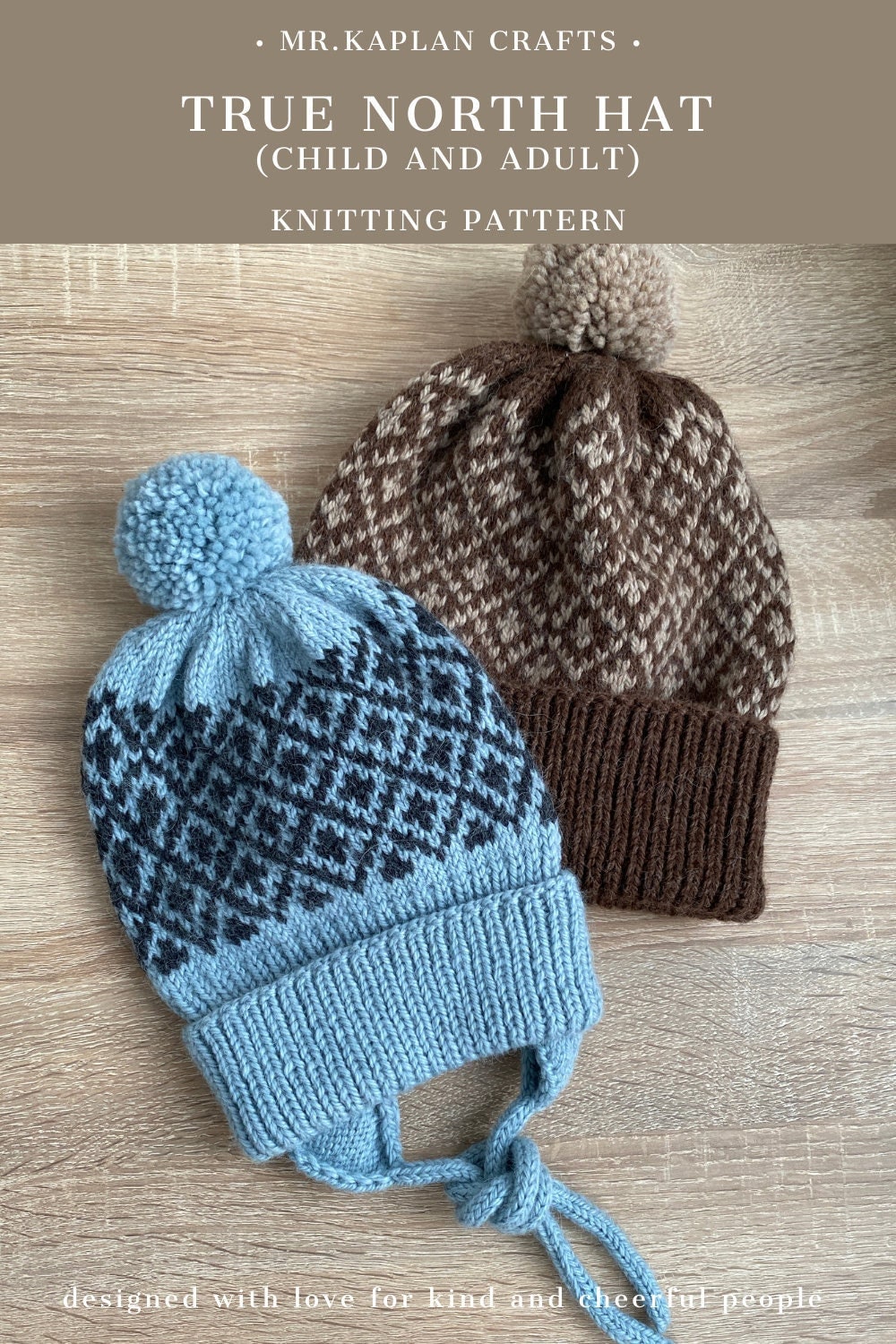 Knitting Pattern Adult and Child Designs Knit Wool Warm Hat Color Work ...