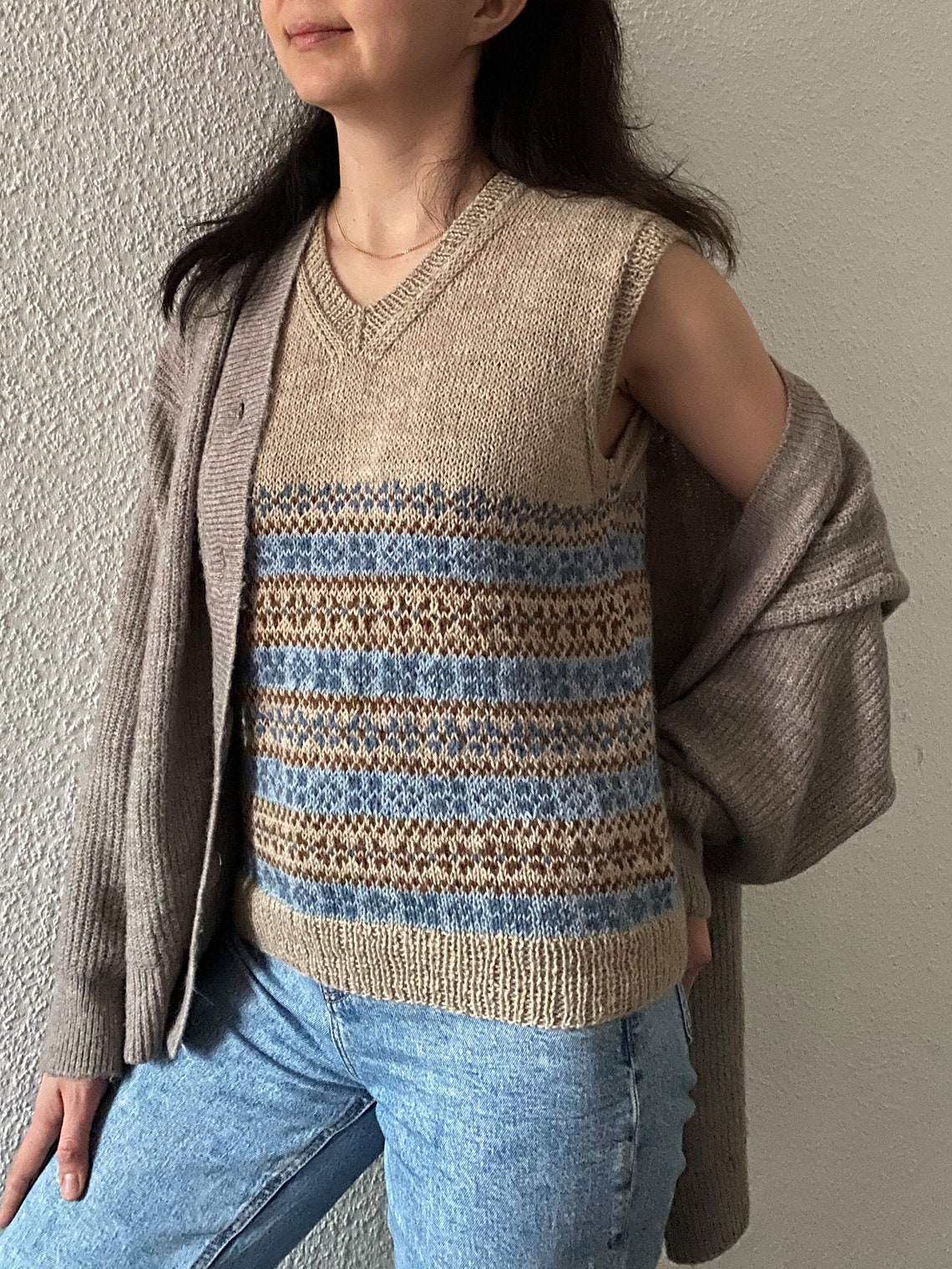 Floki Fair Isle Vest • Knitting Pattern - Etsy