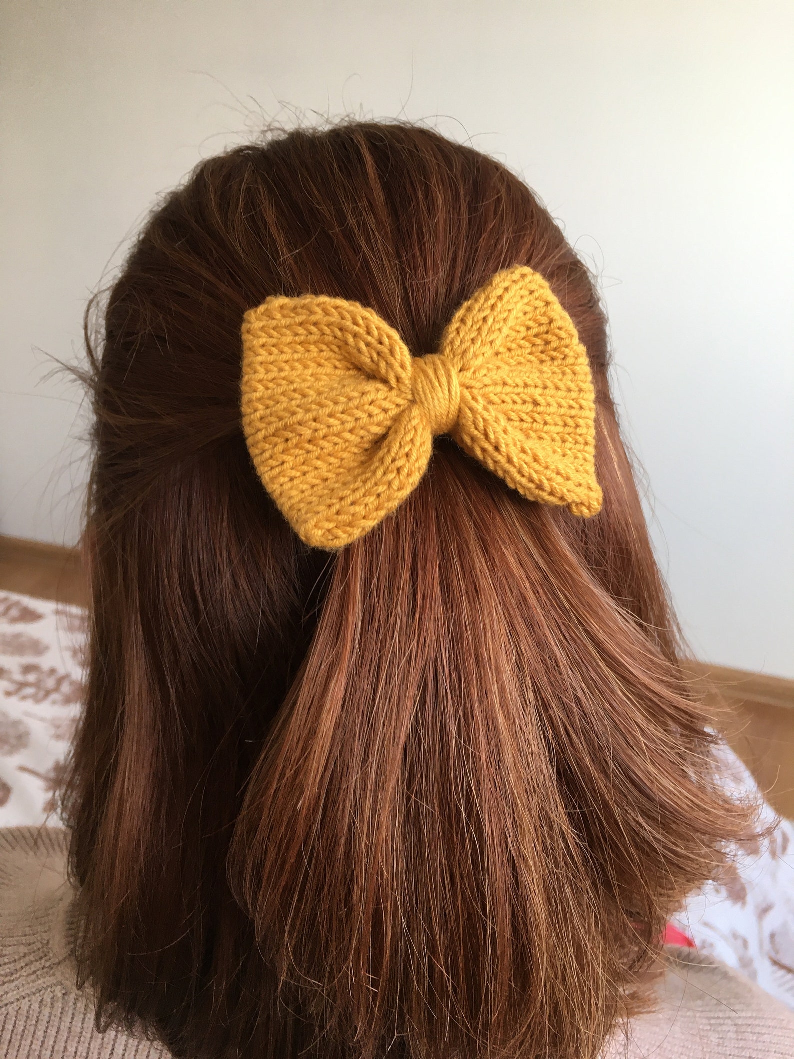Knitting Pattern Bow Hair Accessory, Easy Knit Pattern for Beginners - Etsy