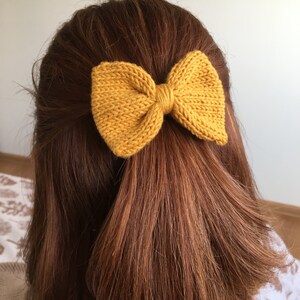 Knitting Pattern Bow Hair Accessory, Easy Knit Pattern for Beginners - Etsy