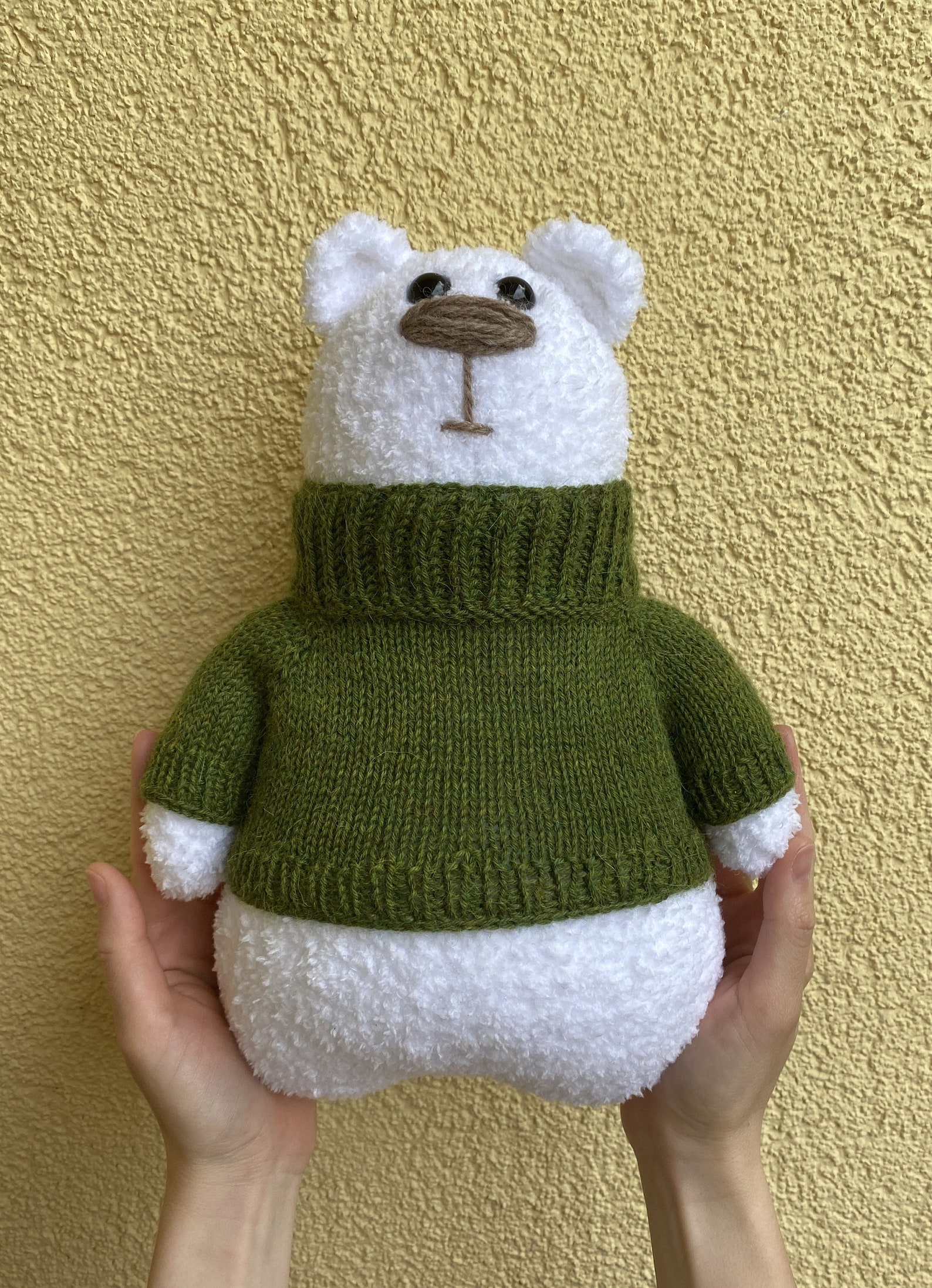Bo the Bear Knitted Pattern Cute and Soft Teddy Bear in Sweater - Etsy