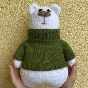 Bo the Bear • Knitted Pattern • Cute and Soft Teddy Bear in Sweater - Etsy