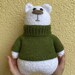 Bo the Bear Knitted Pattern Cute and Soft Teddy Bear in Sweater - Etsy