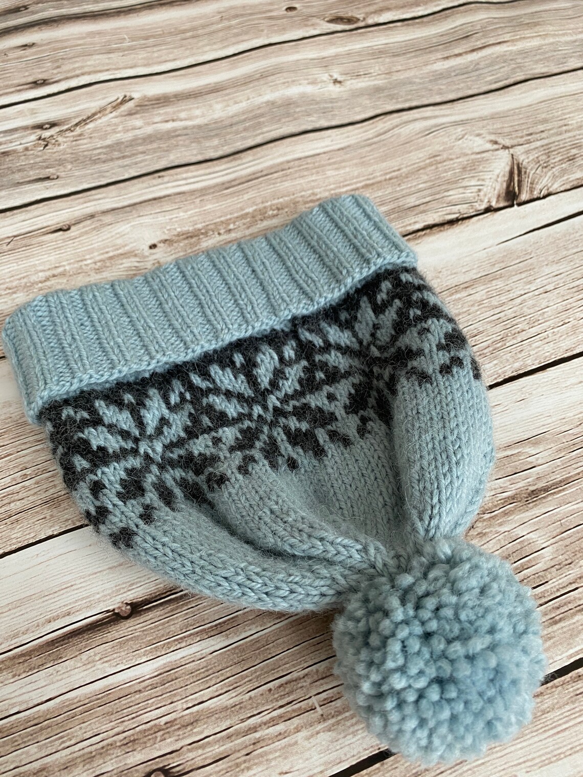 Nordic Snowflake Hat Knitting Pattern Knit Wool Warm Hat - Etsy