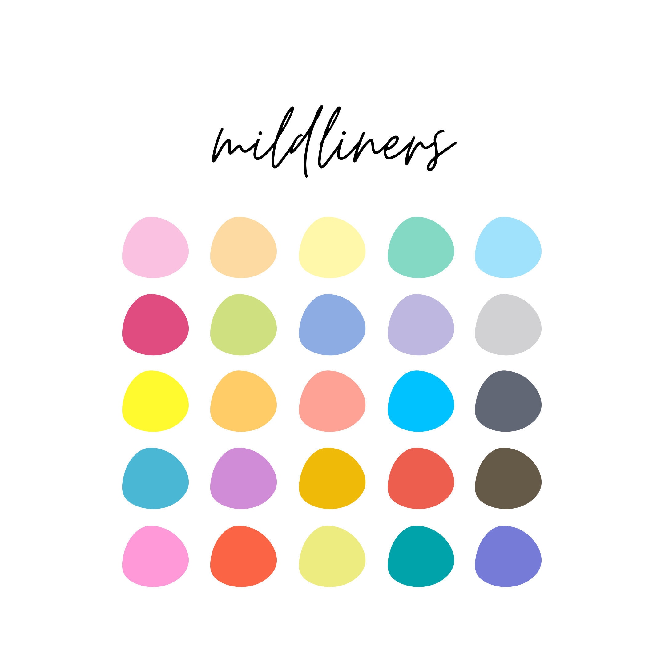 Zebra Mildliner Procreate Color Palette || 25 SET - Etsy