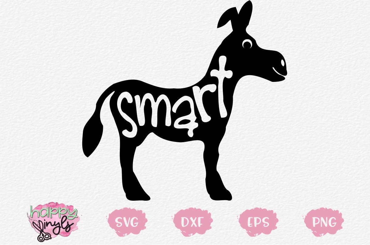 Smart Ass Donkey A Funny SVG by Happy Vinyls for Cricut - Etsy