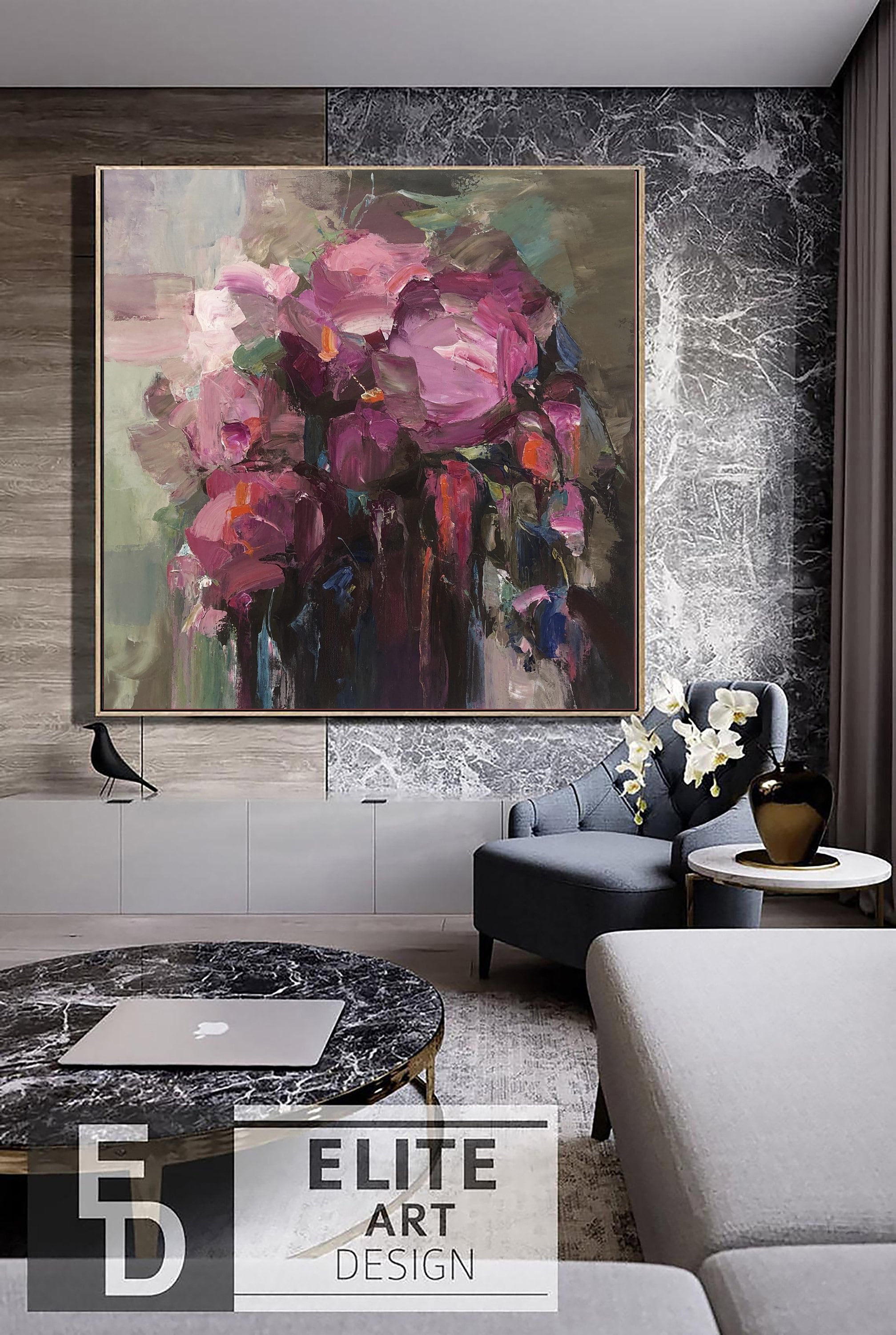 Abstract Flowers Paintings On Canvas Floral Art Impasto | Etsy