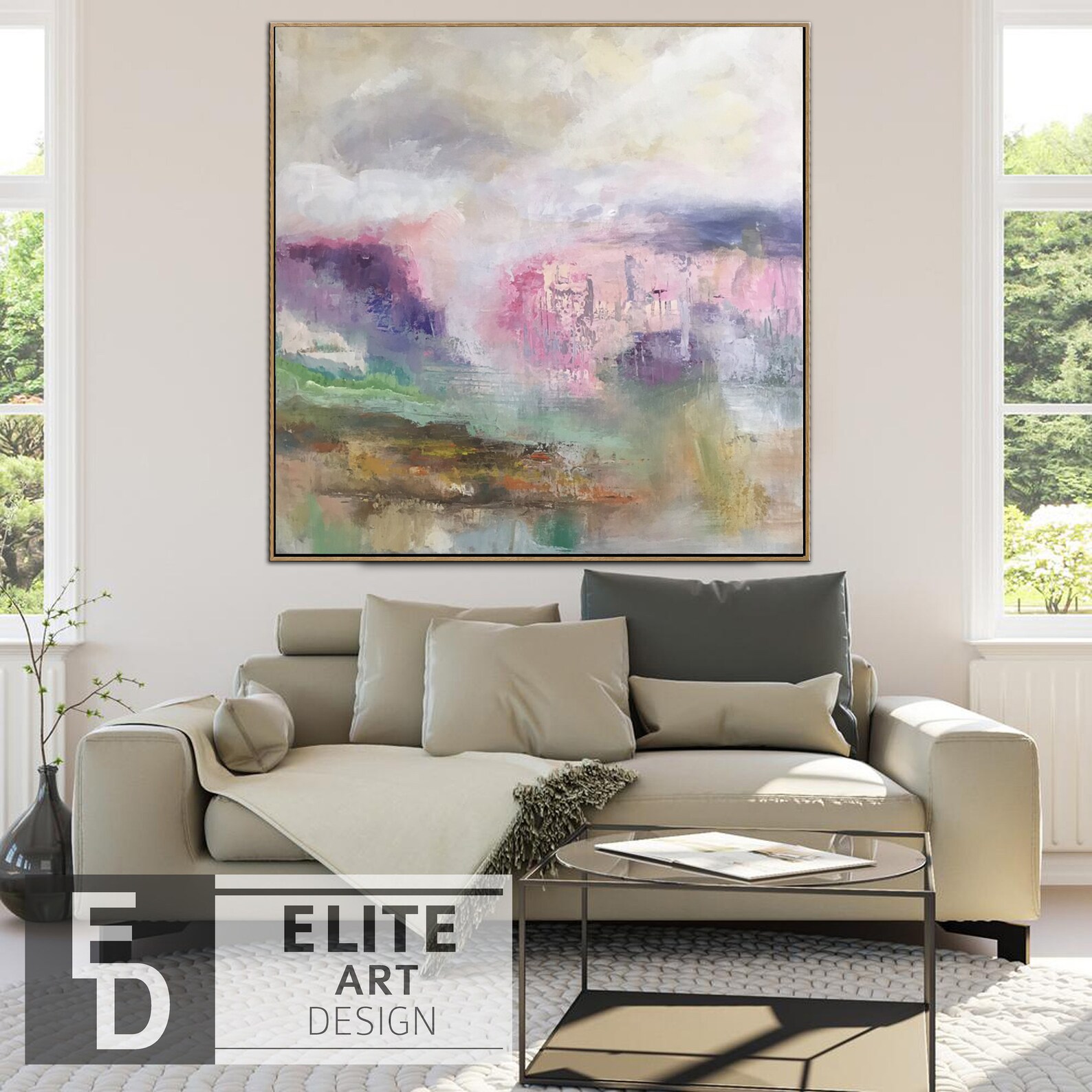 Abstract Landscape Original Nature Paintings on Canvas - Etsy