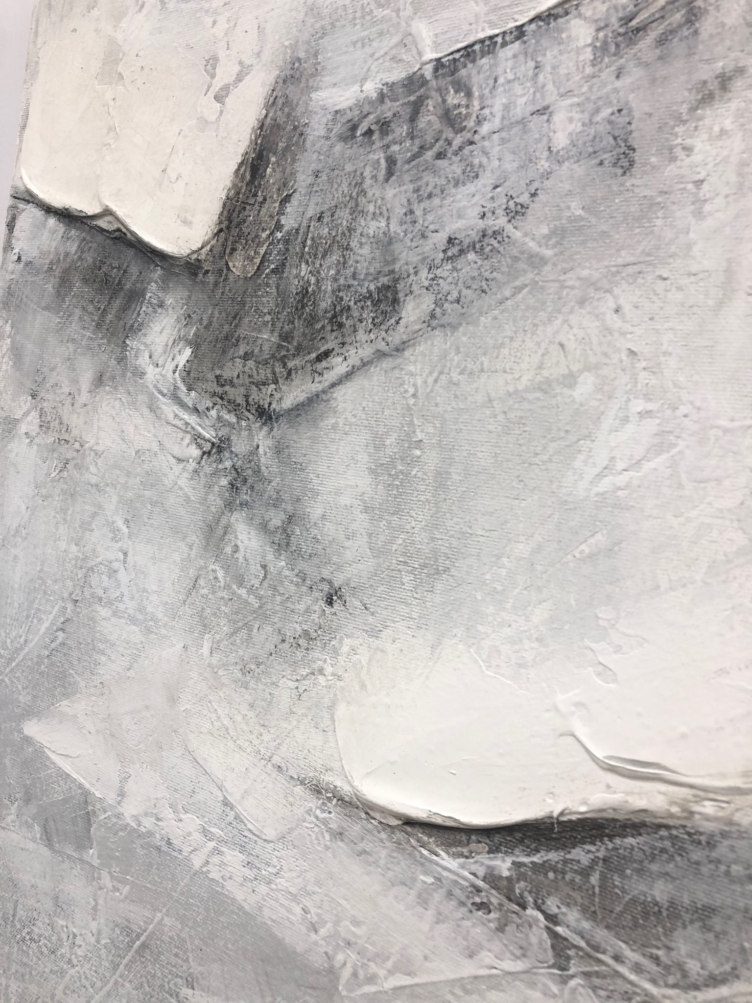 Large Original Abstract Painting White Paintings On Canvas | Etsy