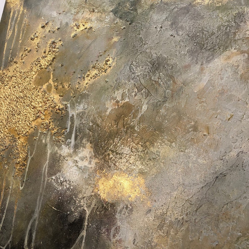 Abstract Gold Painting Large Abstract Painting on Canvas - Etsy