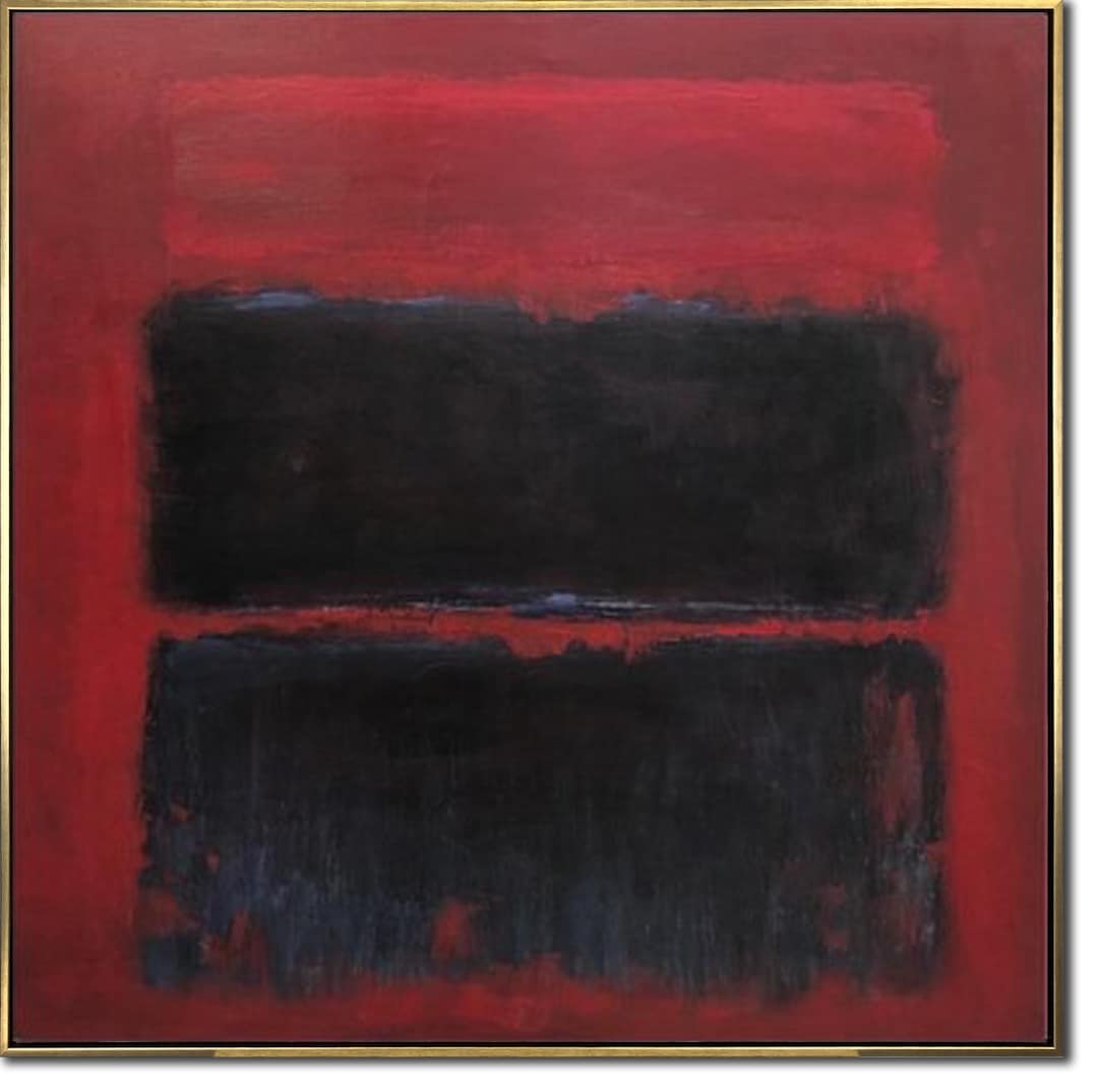 Mark Rothko Style Abstract Red and Black Paintings on Canvas Textured ...