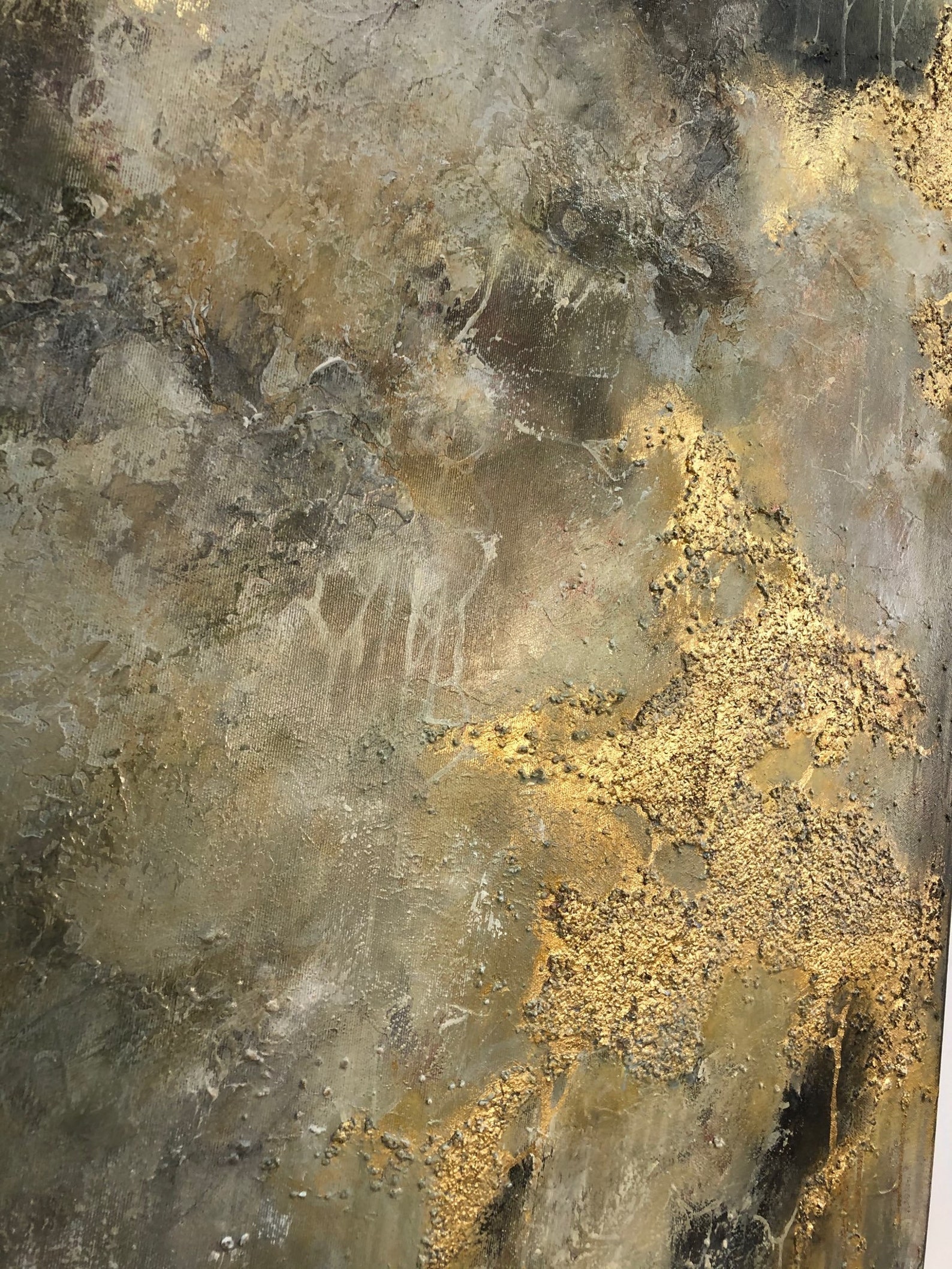 Abstract Gold Painting Large Abstract Painting on Canvas - Etsy