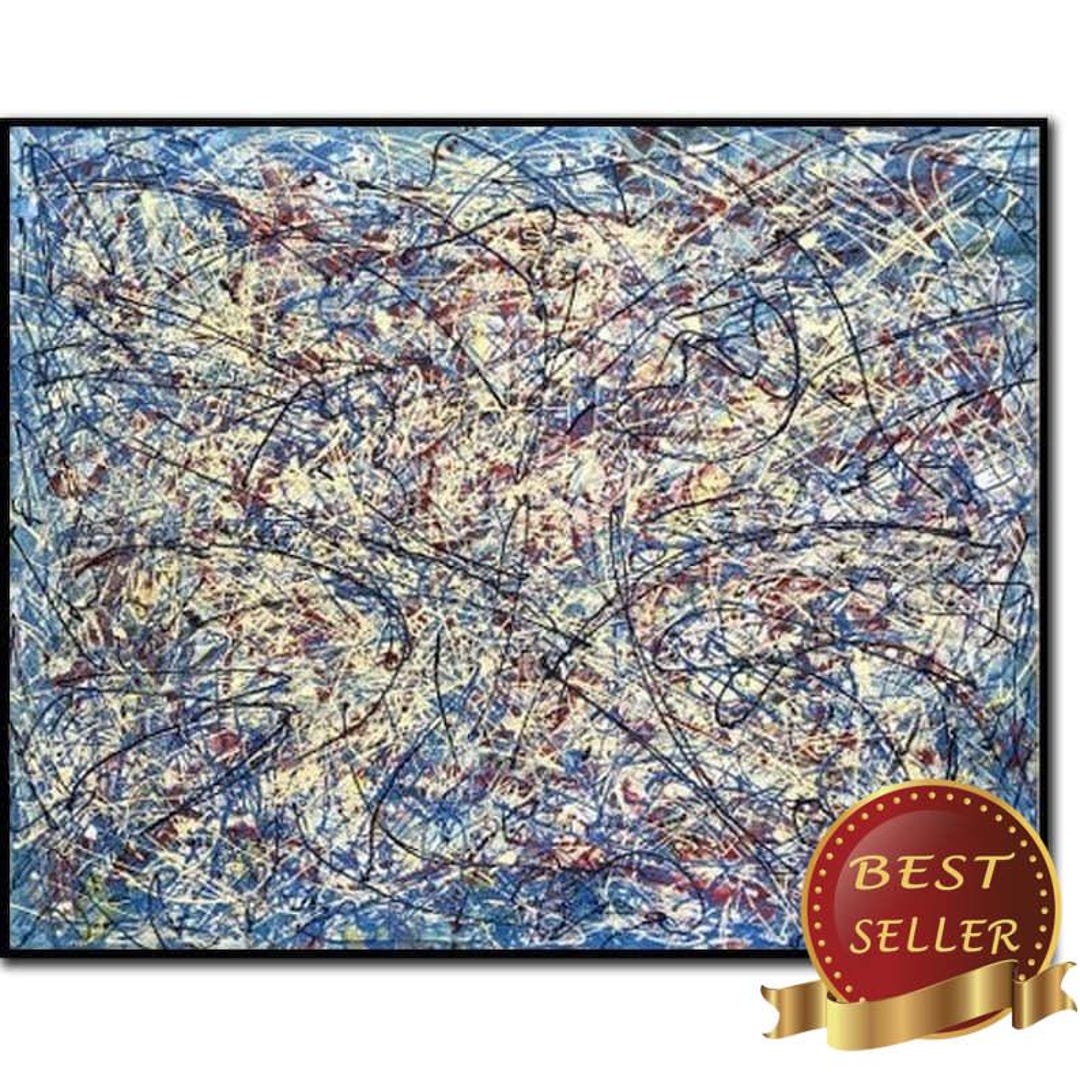 Jackson Pollock Style Paintings on Canvas Urban Fine Art Heavy Textured ...