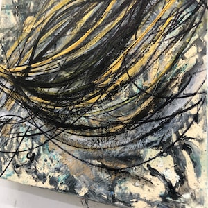 Abstract Vortex Painting | Bold Swirling Lines Canvas Art | Dynamic ...