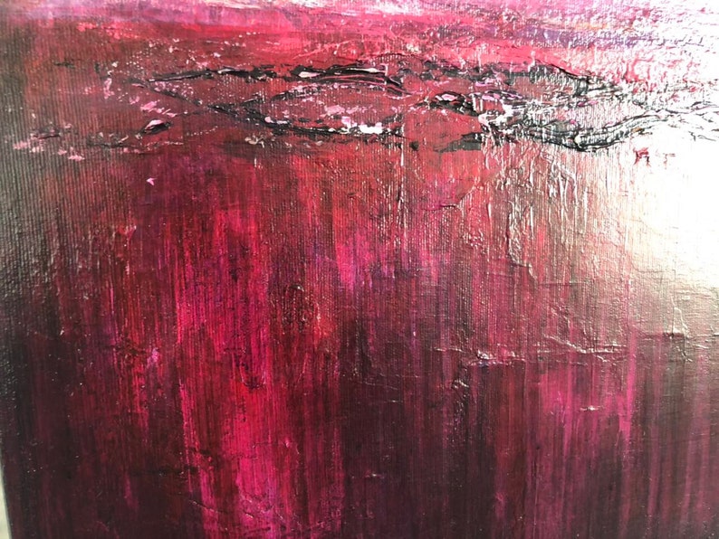 Large Original Dark Red Painting on Canvas Acrylic Burgundy - Etsy