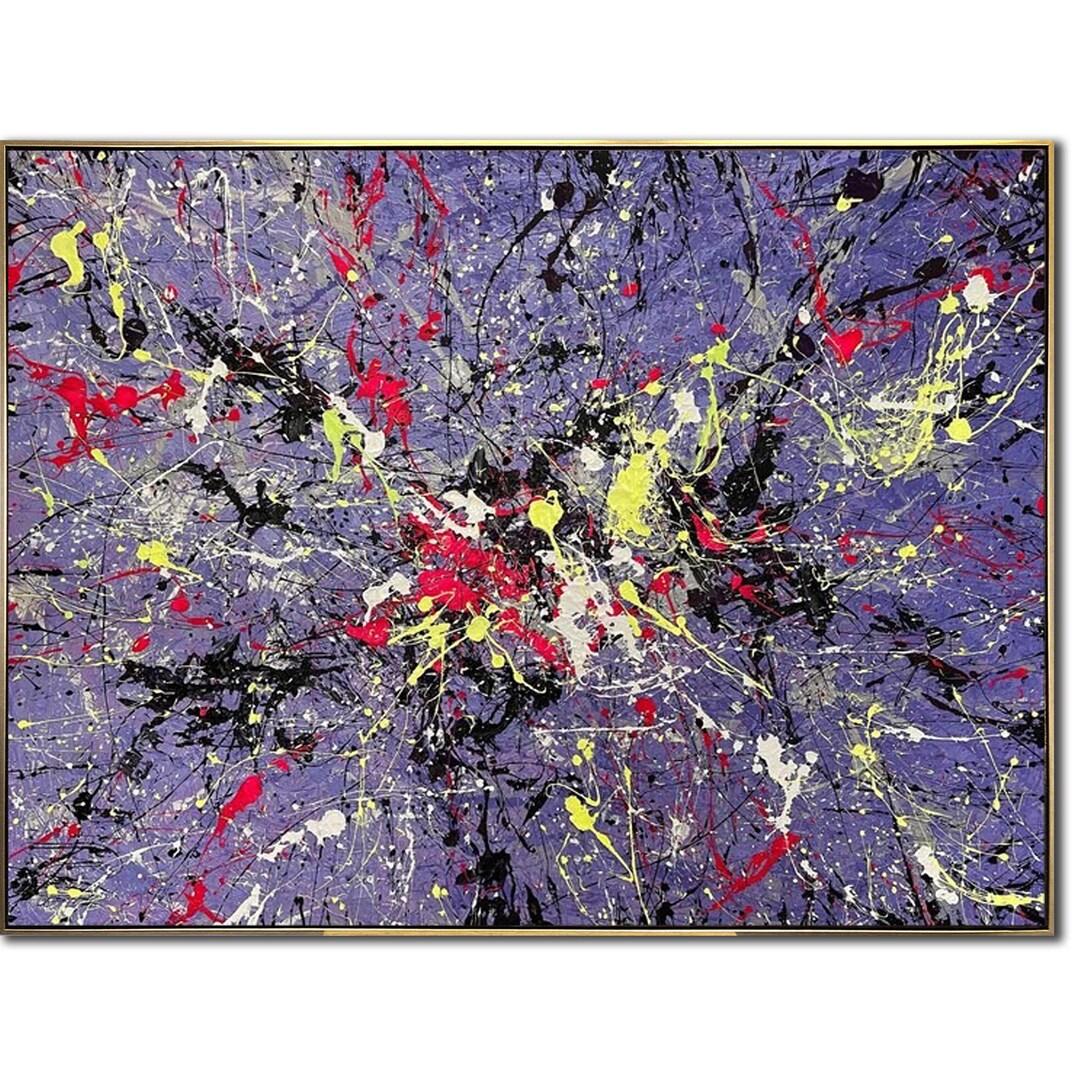 Abstract Expressionist Splatter Art Bold Painting Colorful Splashes Art ...