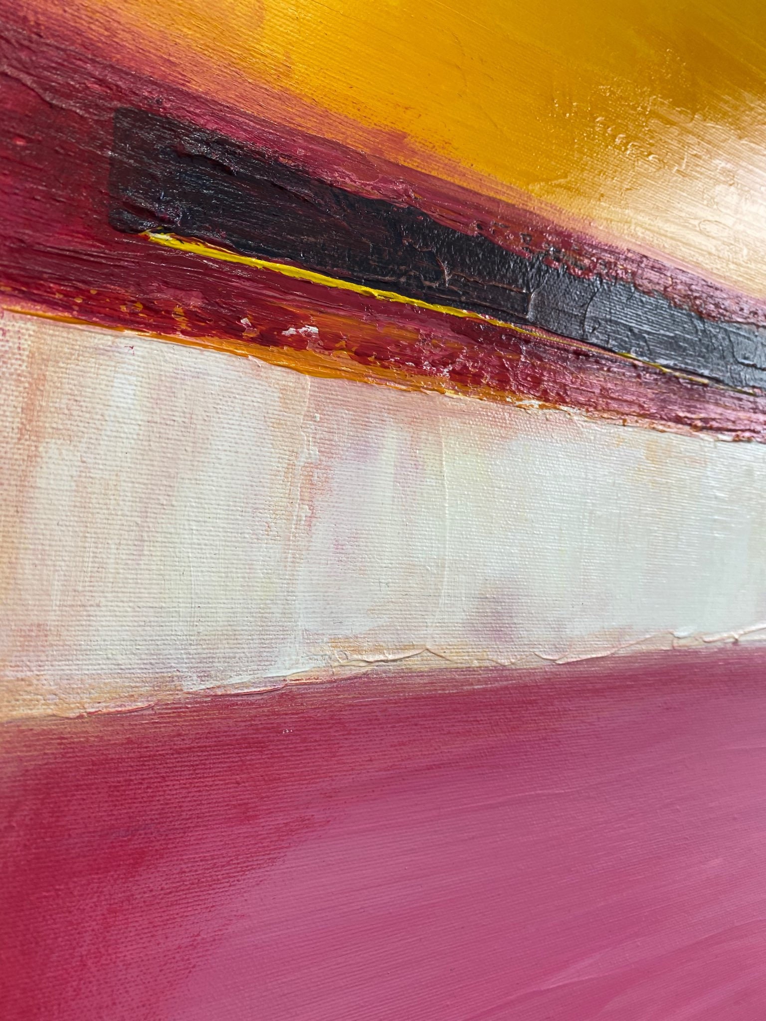 Mark Rothko Original Canvas Abstract Fine Art Yellow and Pink | Etsy