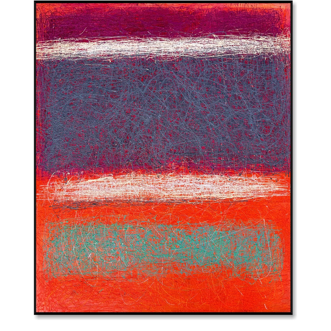 Rothko Style Art Abstract Painting on Canvas Color Block Pollock Style ...
