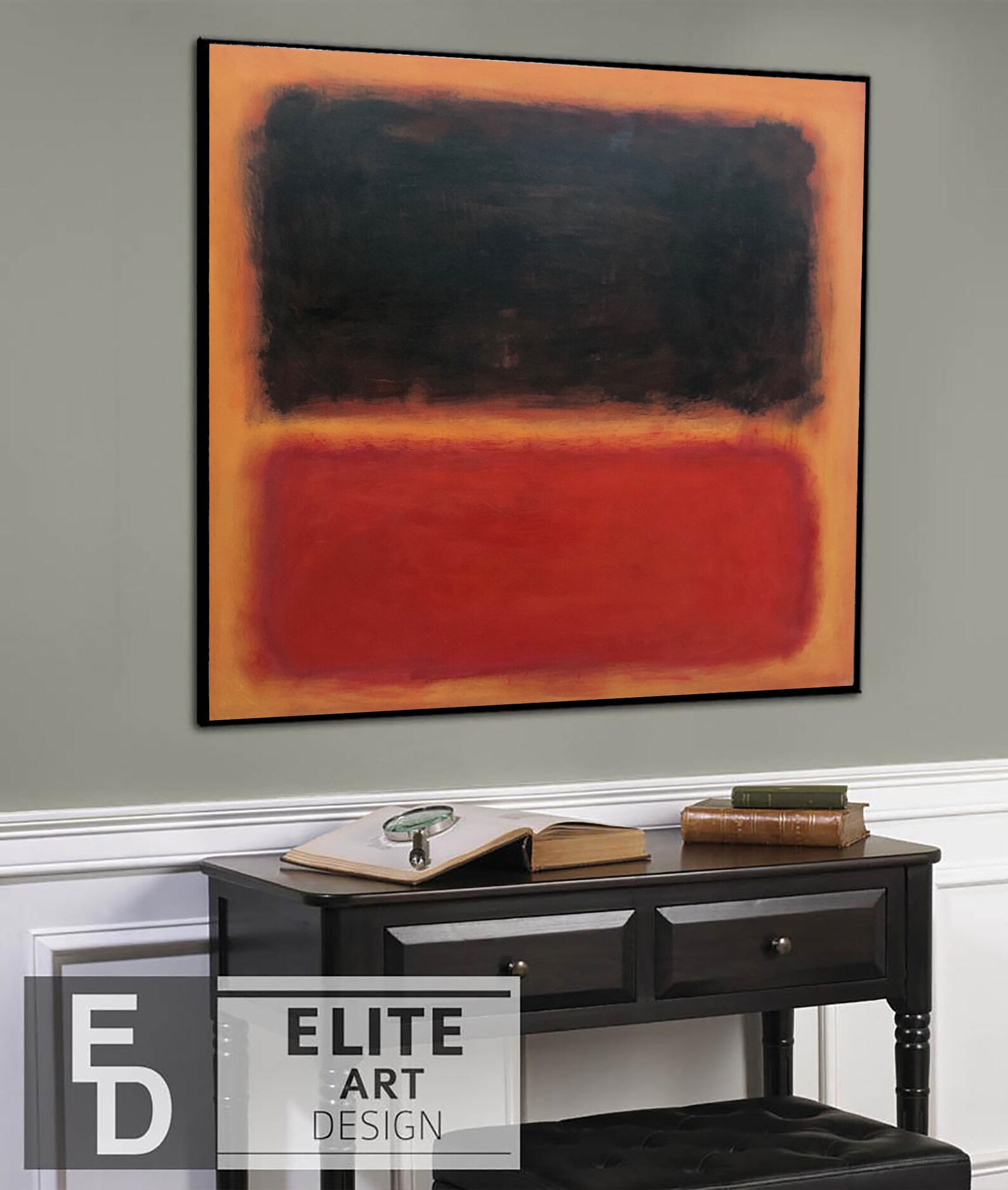 Mark Rothko Abstract Canvas Painting Original Black and Red - Etsy