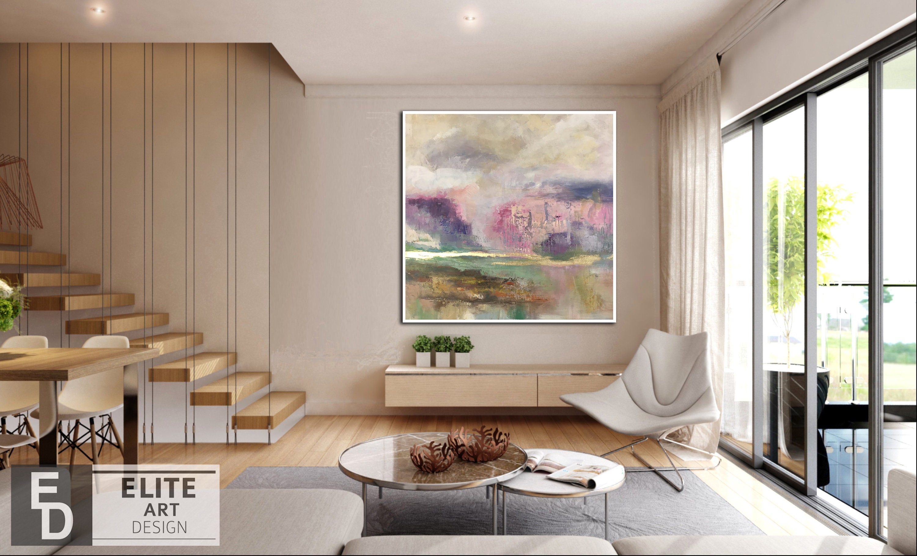 Oversized Wall Art Canvas Oil Painting Landscape on Canvas - Etsy