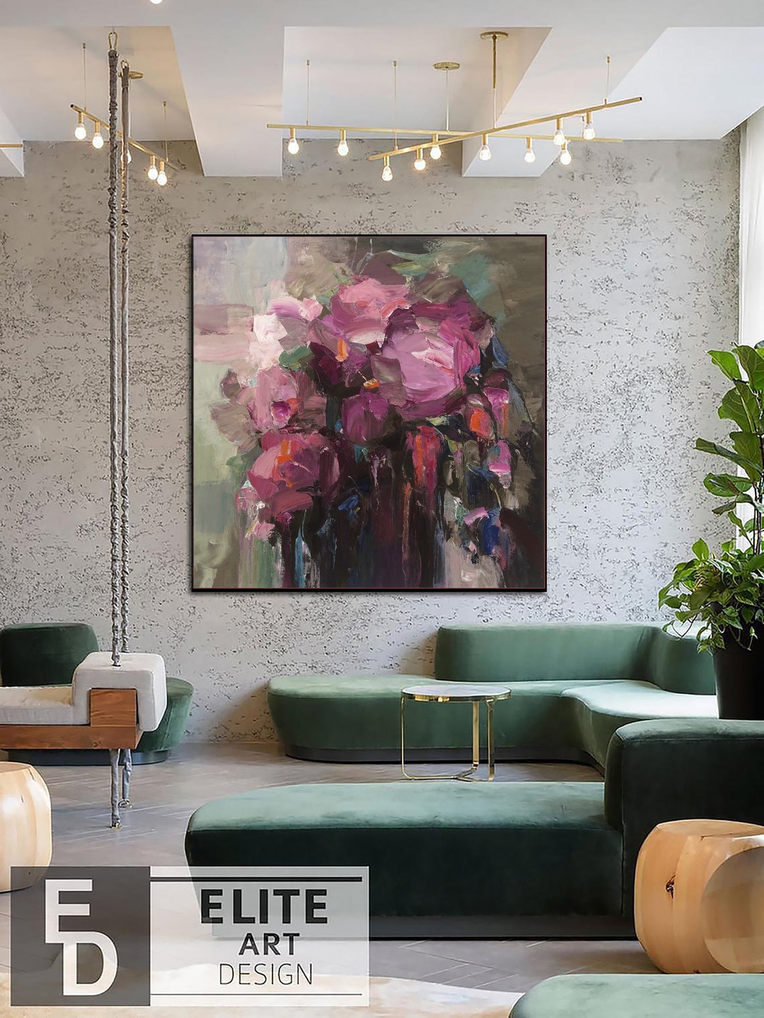 Abstract Flowers Paintings on Canvas Floral Art Impasto - Etsy