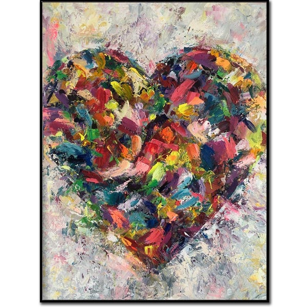 Canvas Heart - Etsy