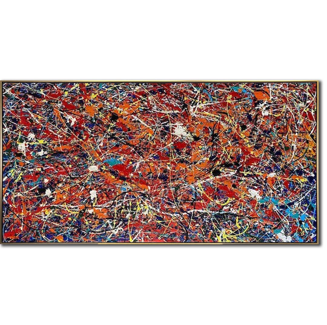 Jackson Pollock Style Paintings on Canvas Abstract Textured Artwork ...