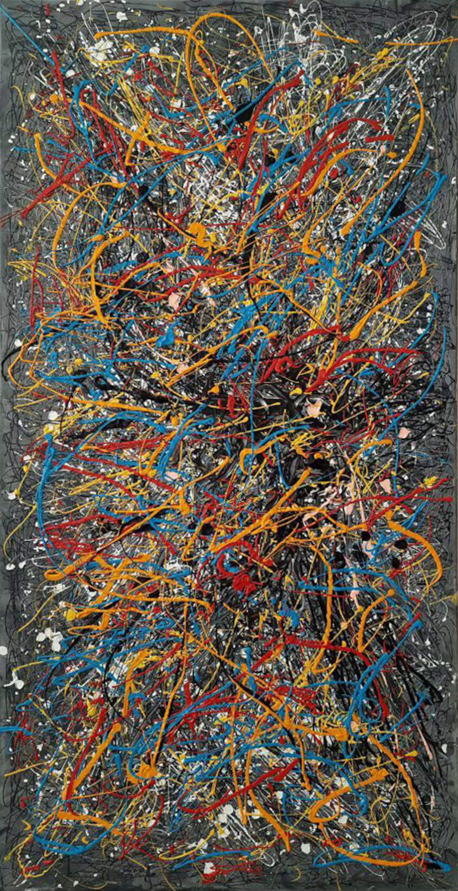 Jackson Pollock Style Paintings on Canvas Original Colorful - Etsy