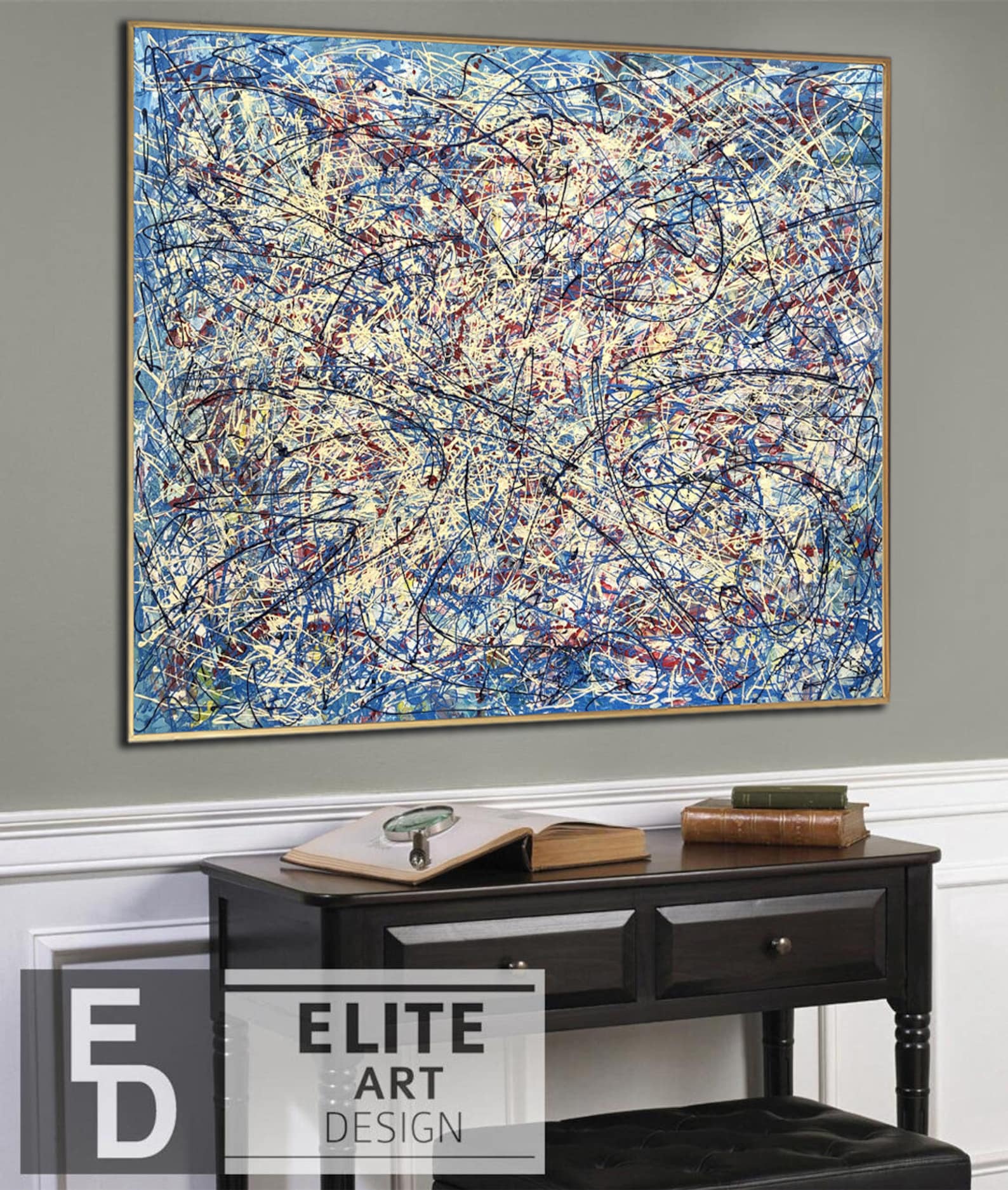 Jackson Pollock Style Paintings on Canvas Urban Fine Art Heavy - Etsy