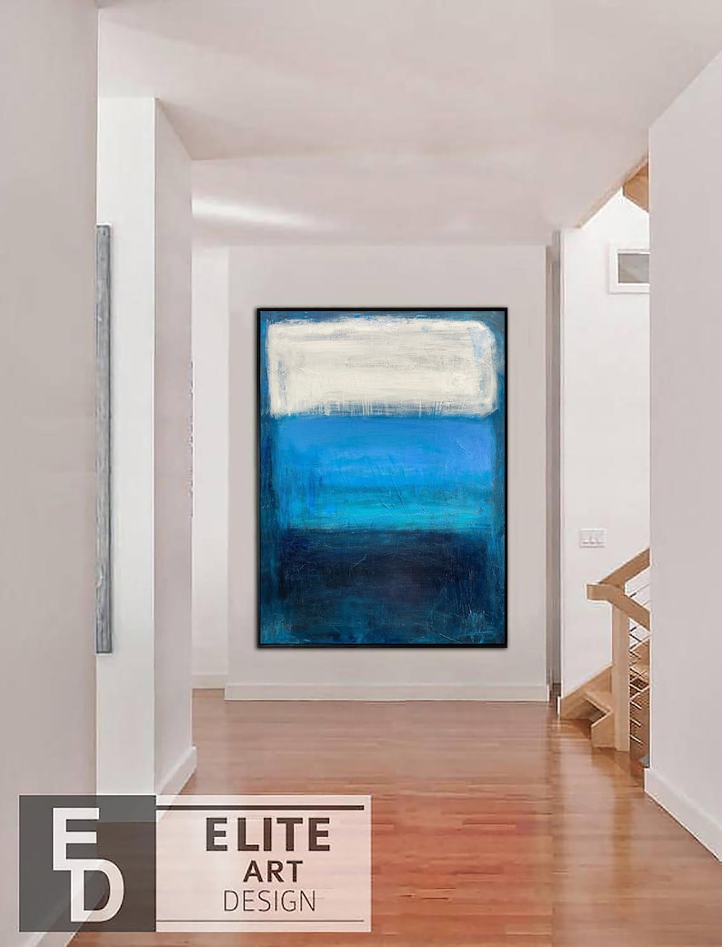 Royal Blue Painting Canvas Mark Rothko Style Painting Blue | Etsy