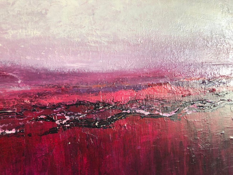 Large Original Dark Red Painting on Canvas Acrylic Burgundy - Etsy