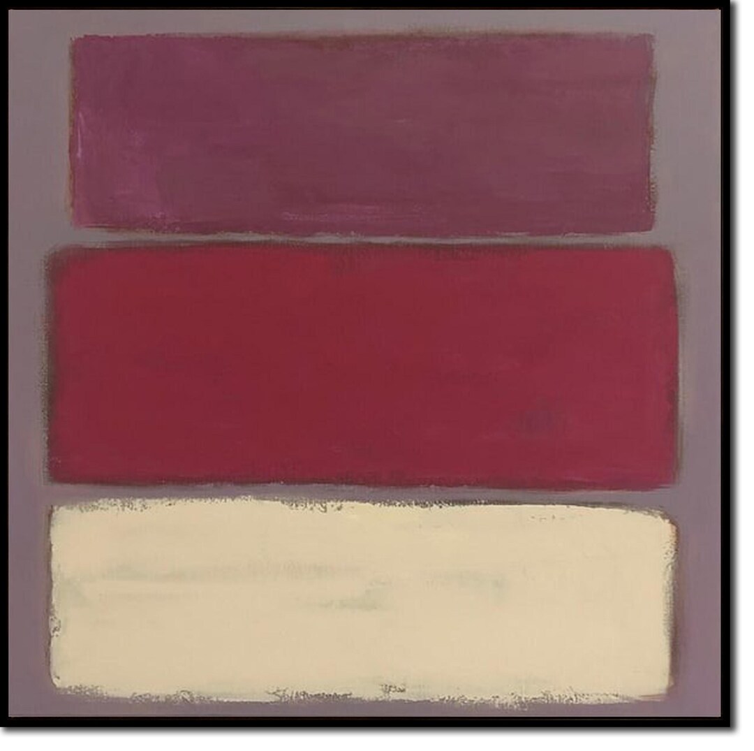 Mark Rothko Style Paintings on Canvas Original Red and Pink Painting ...